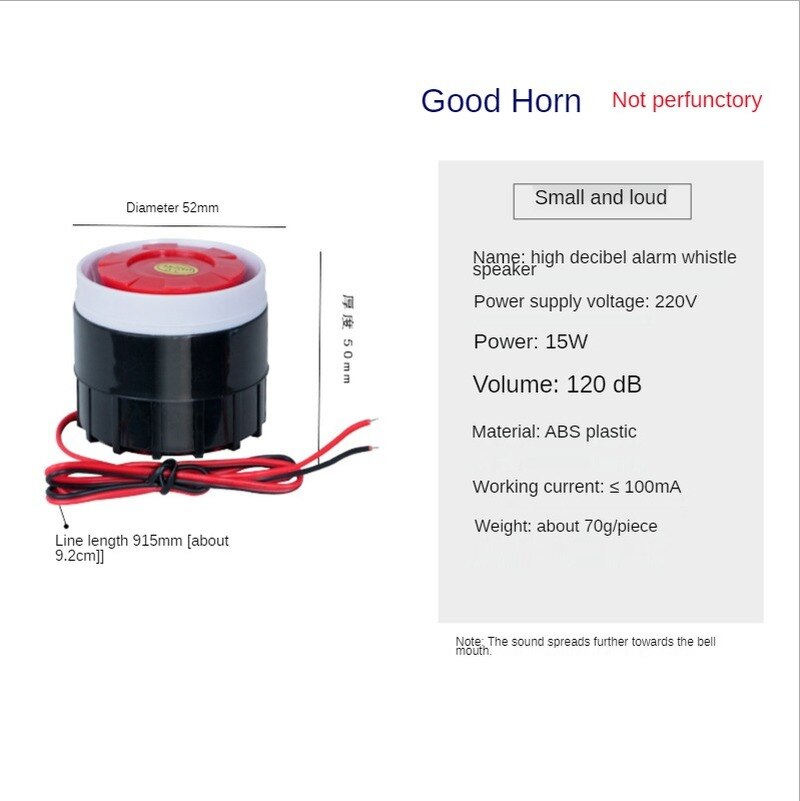 220v Buzzer Alarm Tweeter Anti-theft Alarm Piezoel... – Vicedeal