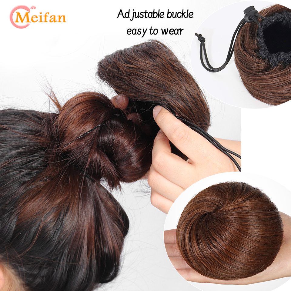 MEIFAN Synthetic Straight Chignon Drawstring Updo ... – Grandado