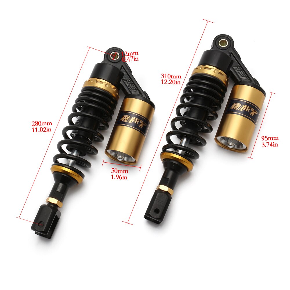 Universal 235mm 280mm 320mm 340mm Motorcycle Air S... – Grandado