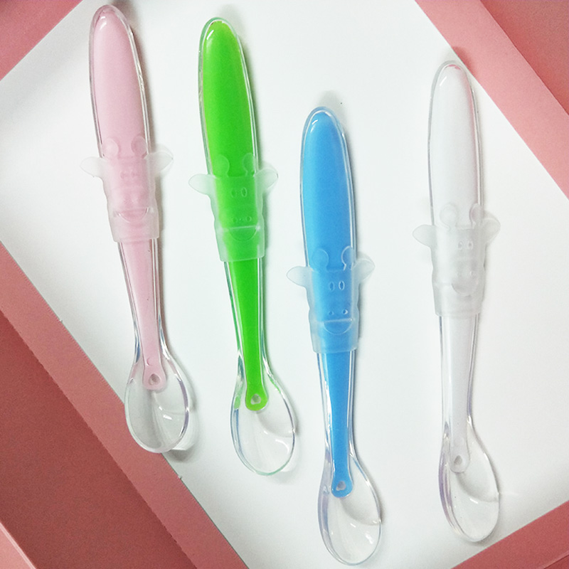 Baby Feeding Spoon Silicone Baby Training Soft Spo... – Grandado
