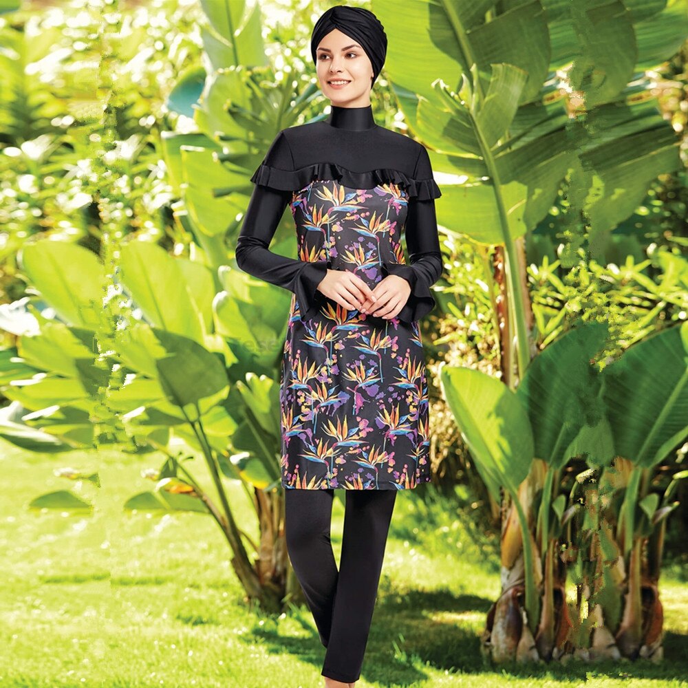 Burkini Long Mujer Muslim Swimwear 3 Pieces Abaya ... – Vicedeal