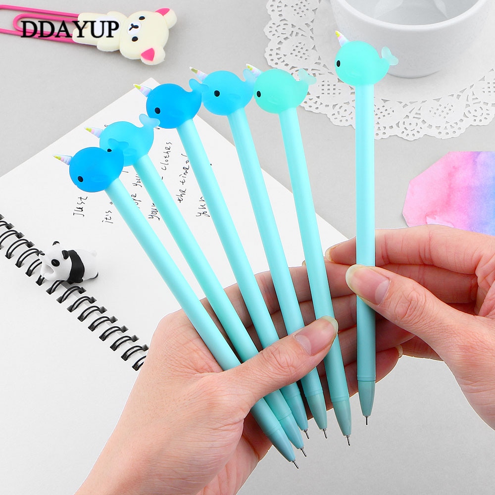 2 Pcs/lot Cute Kawaii Narwhal Gel Pen Signature Pe... – Vicedeal