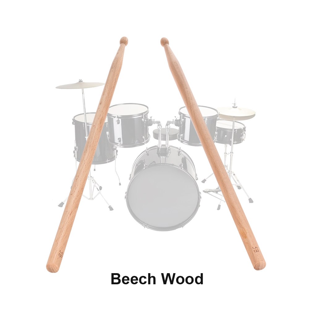Pair of 5B Drumsticks Sticks Wave-shape Wood Tip P... – Grandado