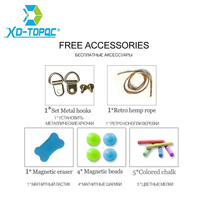 XINDI MDF Frame Chalkboard 5 Colors Wooden Blackbo... – Vicedeal