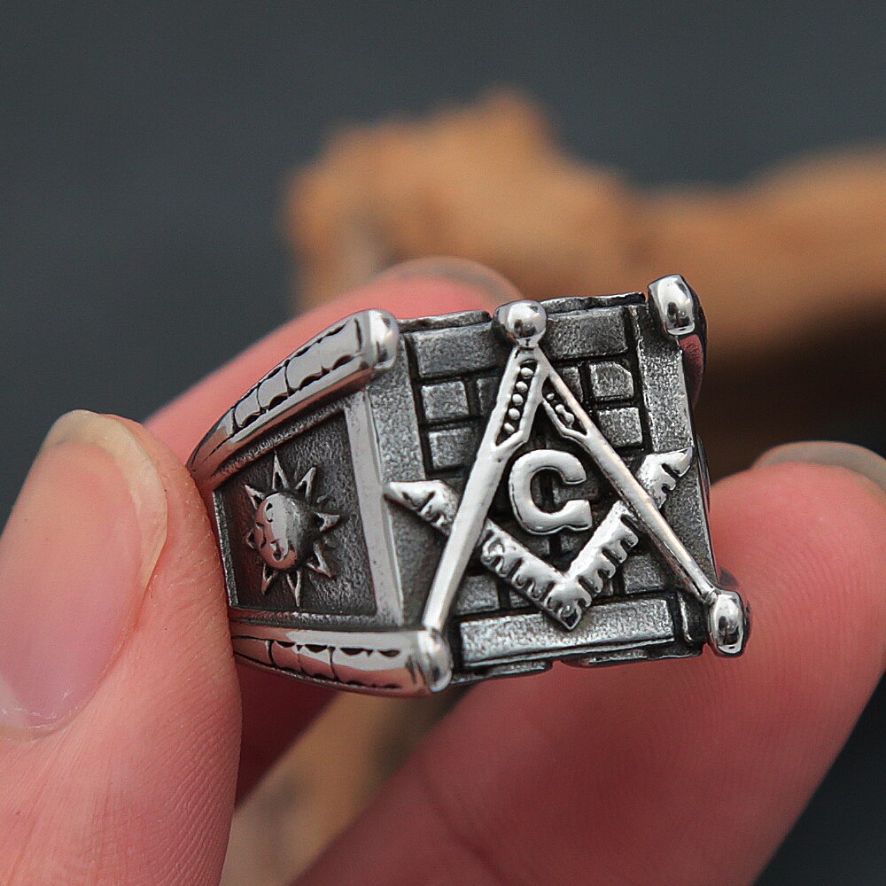 Vintage Freemasonry Letter G Ring Men Classic Sun ... – Grandado