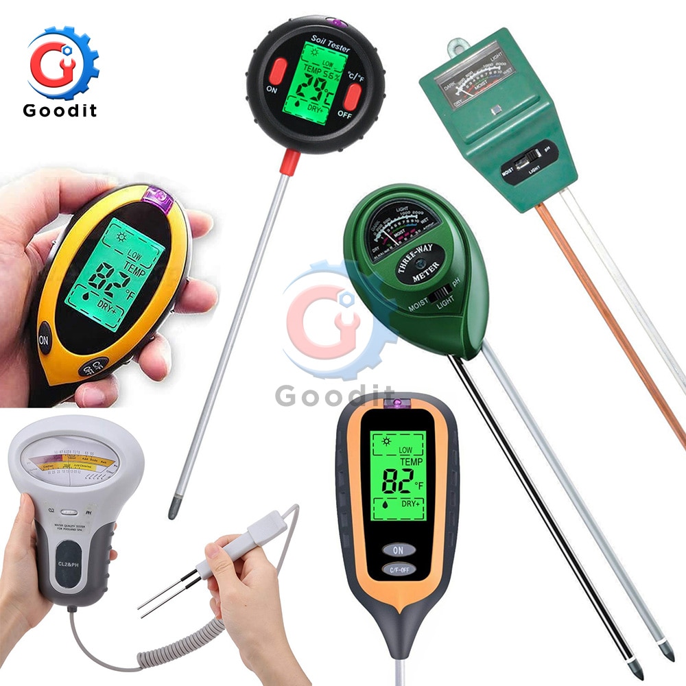 3 4 5 in 1 CL2 Soil Ph Meter Soil Tester PH Moistu... – Grandado