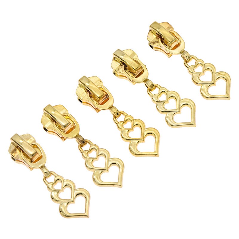 10pcs 5# Gold Metal Zipper Puller Repair With Lock... – Grandado