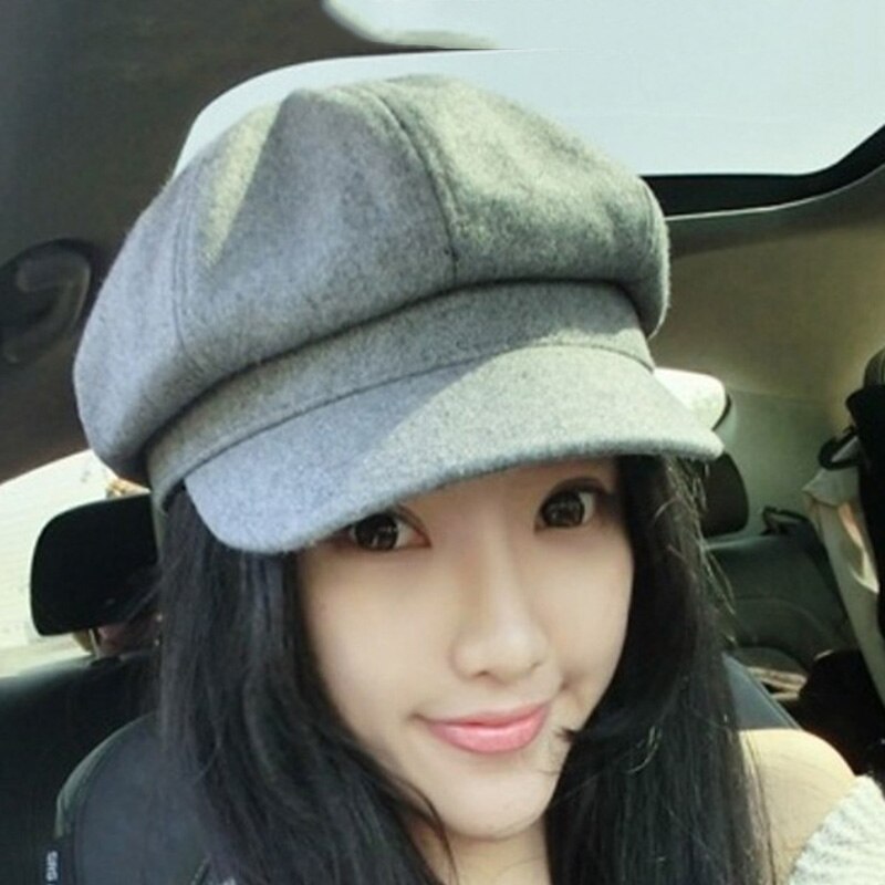 Newest Male Female Felt Hat Solid Color Octagonal ... – Grandado