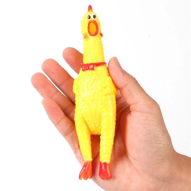 17cm Funny Squeeze Sound Rubber Chicken Operated P... – Grandado