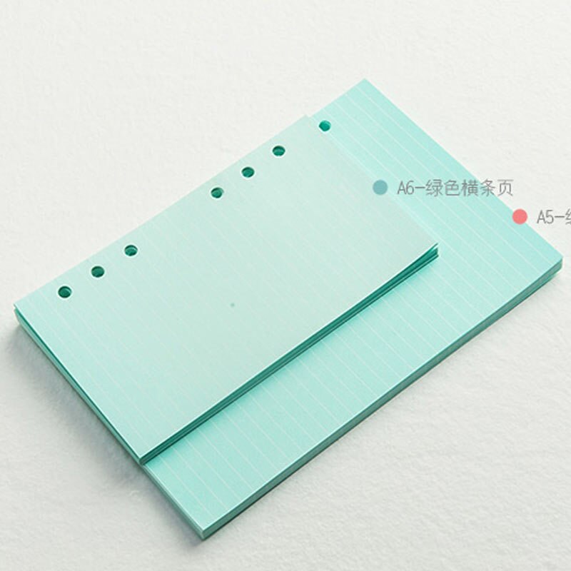 Dokibook A5 A6 Loose leaf Filler Paper Solid Color... – Grandado