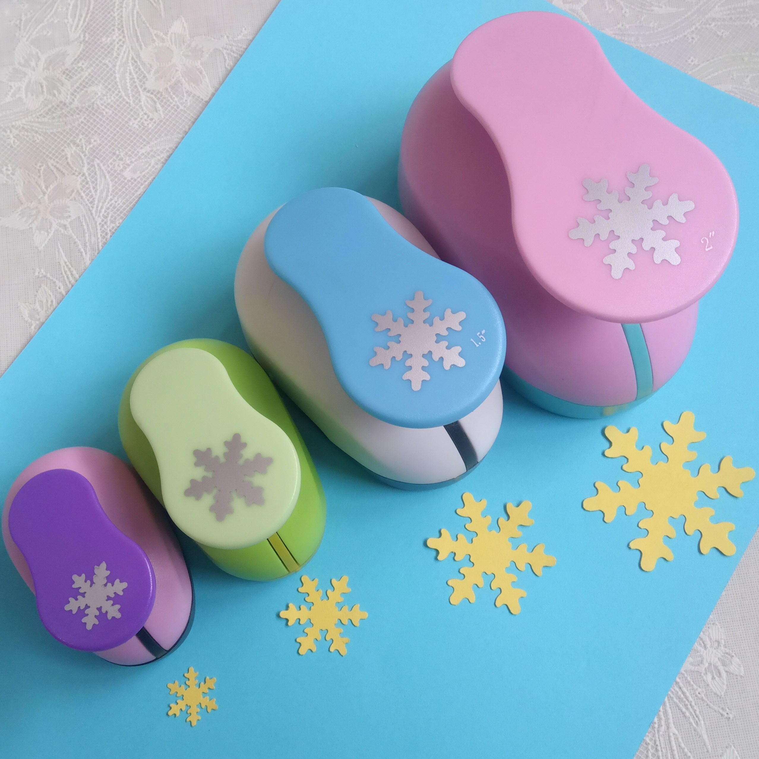 4.9cm 3.7cm 2.5cm Snowflake craft punch set childr... – Vicedeal