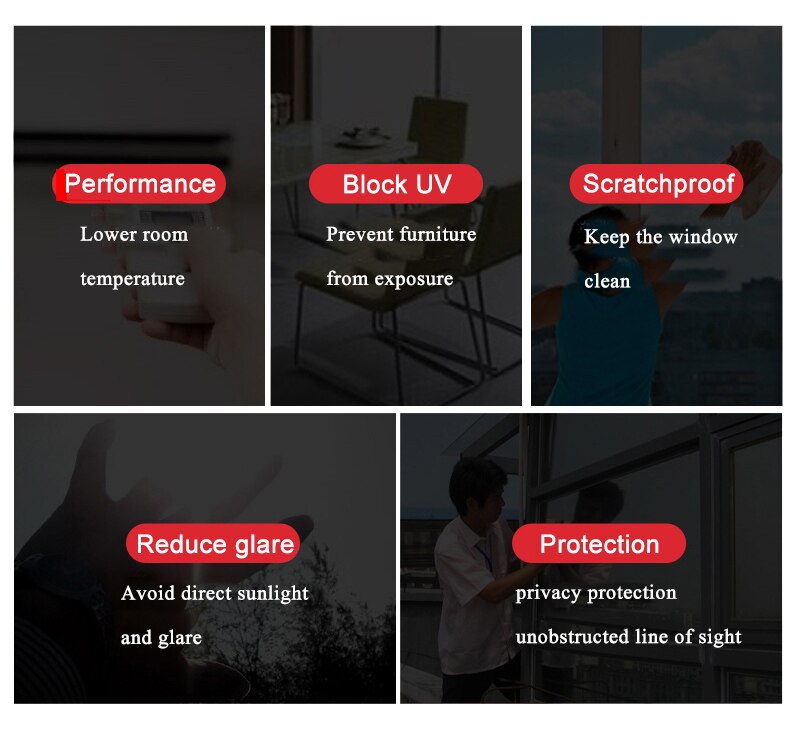 Gemstone Blue Waterproof Window Film One Way Mirro... – Vicedeal