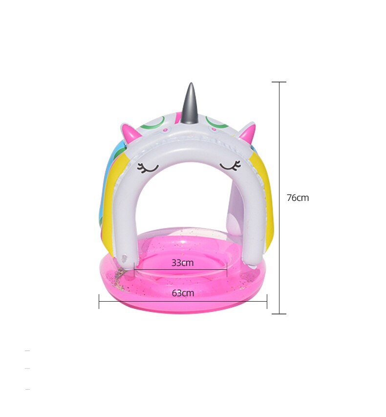 Unicorn Inflatable Ring Children floating Bed Swim... – Grandado