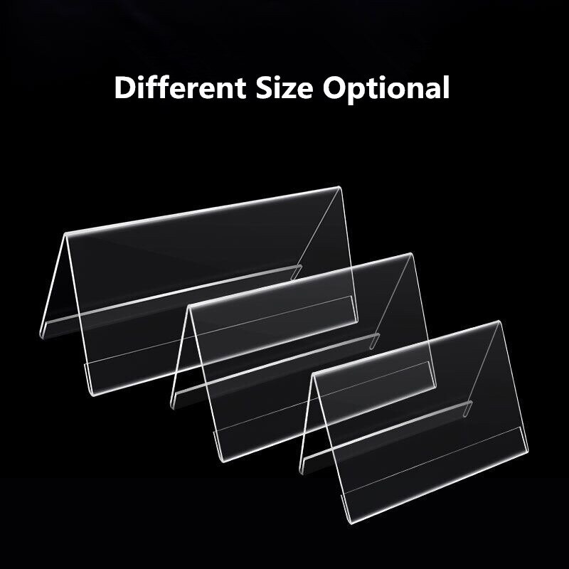 10 Pieces V Shape Clear Acrylic Sign Holder Displa... – Grandado