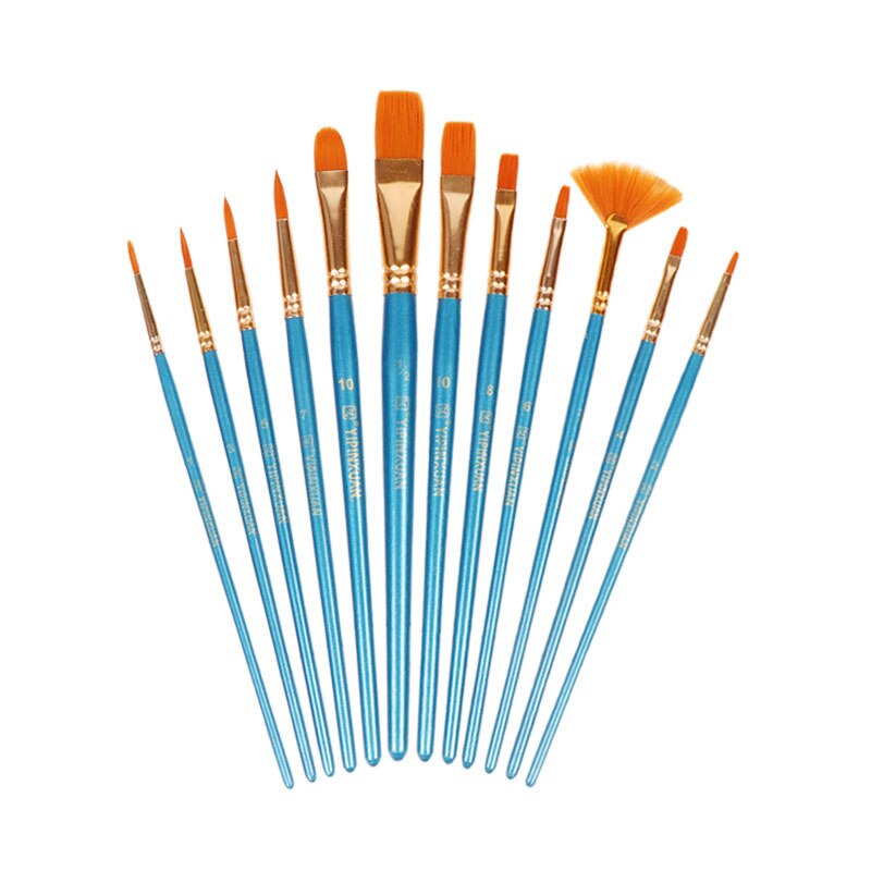 12 Stks/set Aquarel Gouache Penselen Verschillende... – Grandado
