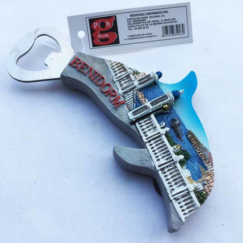 Benidorm, Spain Fridge Magnet Dolphin Landscape Bo... – Vicedeal