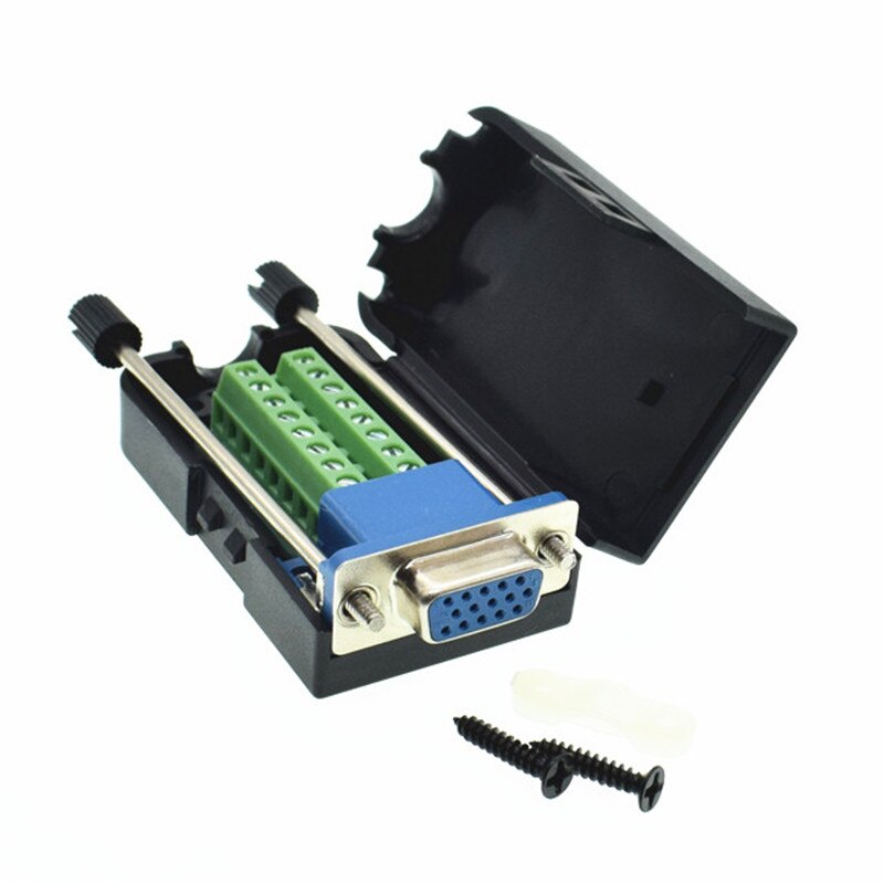 D-SUB DB15 VGA Male 3 Rows 15 Pin Plug Breakout Te... – Grandado