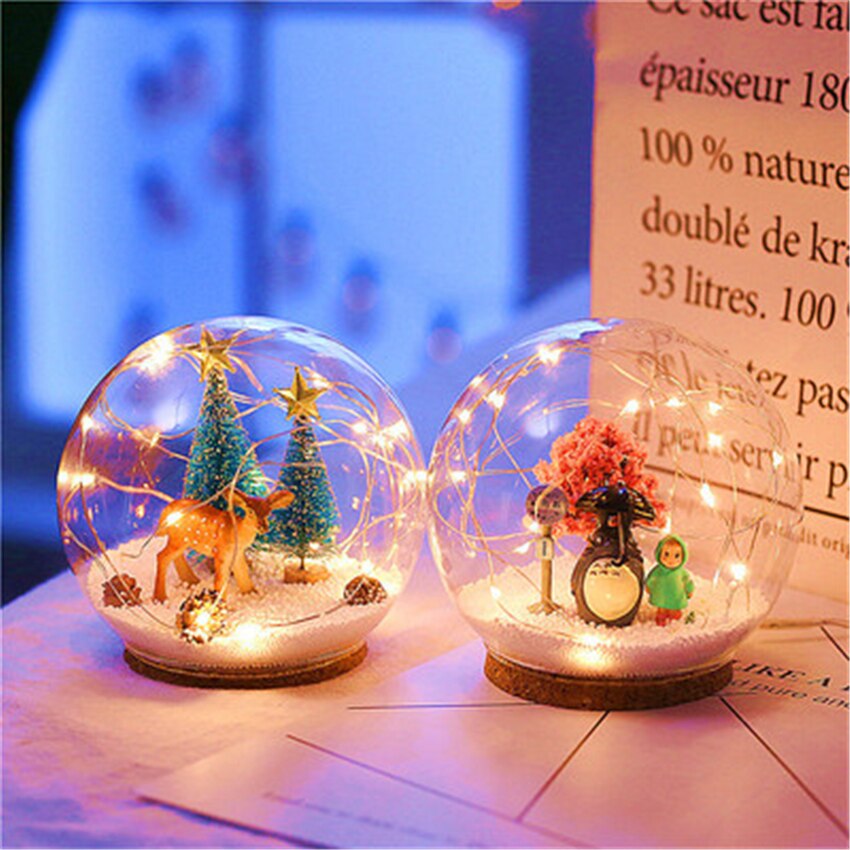 12cm Christmas Crystal Ball Nordic Style LED Light... – Grandado