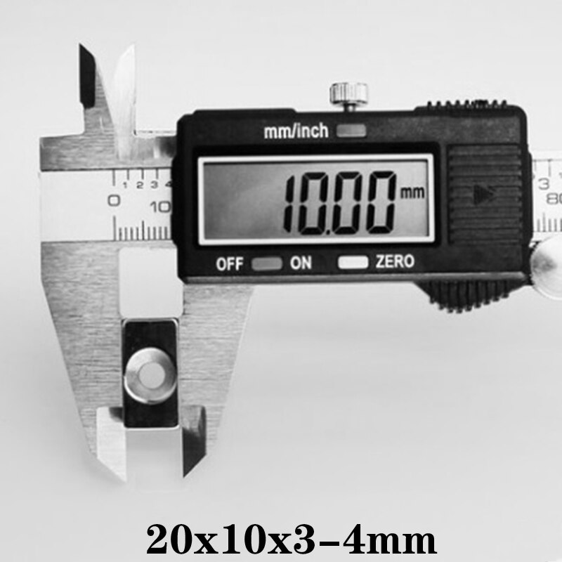 5 100 Stk 20 X 10 X 3 4 Kraftig Magnet Med 4mm Grandado