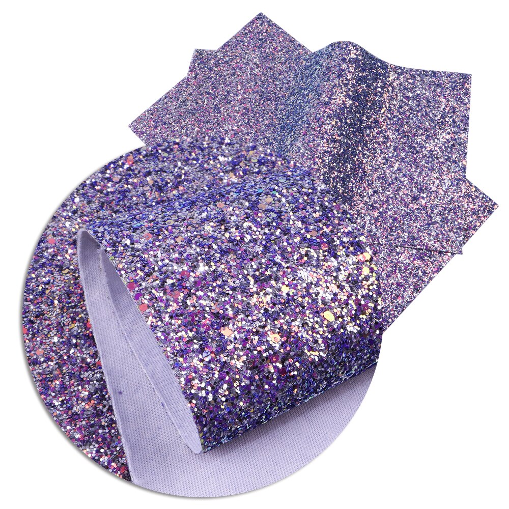 20*34cm Plain Color Chunky Glitter Vinyl Fabric Fa... – Grandado