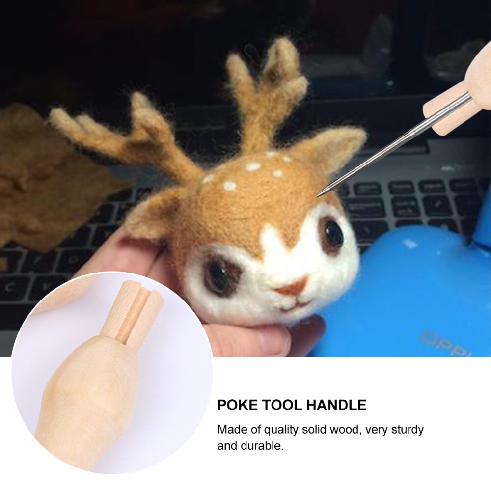5PCS Poking Needle Wooden Handle Wool Felt Poke To... – Grandado
