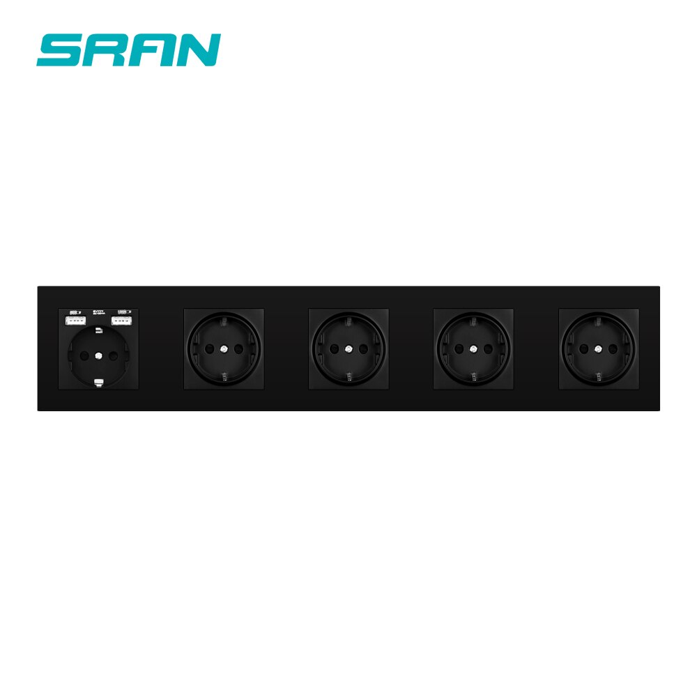 SRAN Wall 16A EU power socket with usb five frames... – Grandado