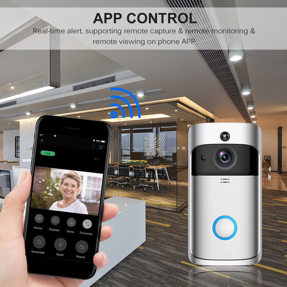 Wireless Intelligent Doorbell 720P Camera WiFi Vis... – Grandado