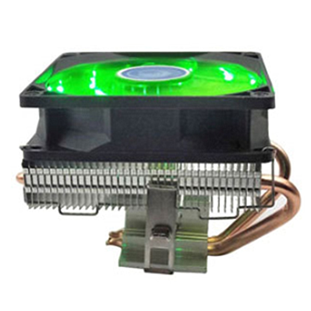 CPU Cooler 2 heatpipe 90mm LED cooling fan 4PIN CP... – Vicedeal