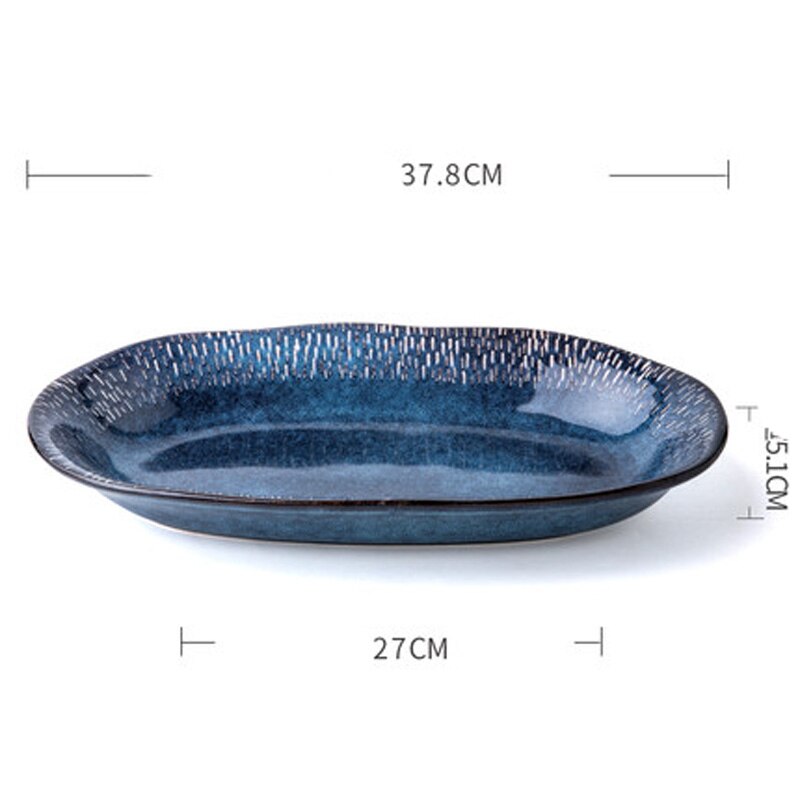 Plato de pescado ovalado nórdico, plato grande de ... – Grandado