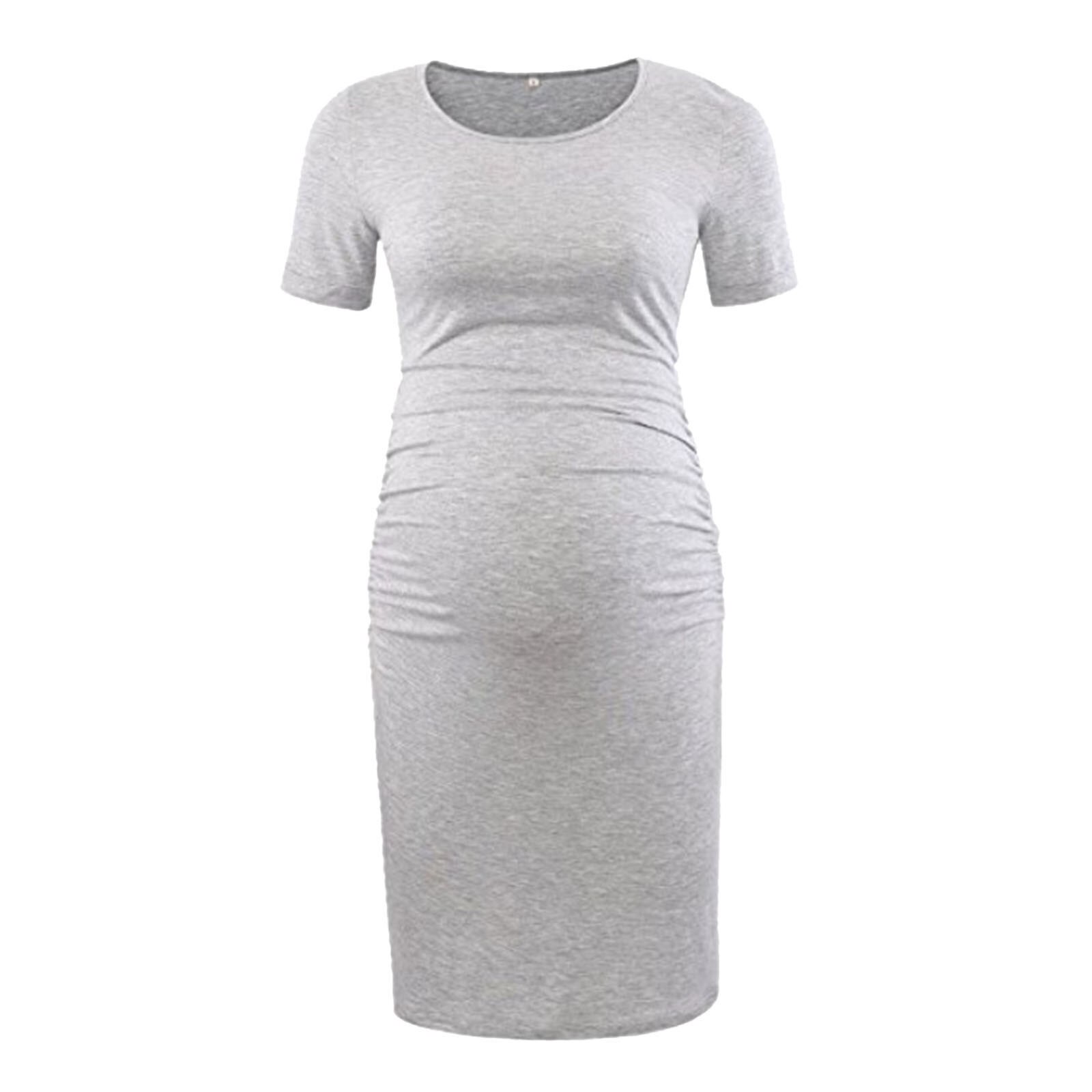 4# Women's Maternity Dress Mama O-neck Summer Dres... – Grandado