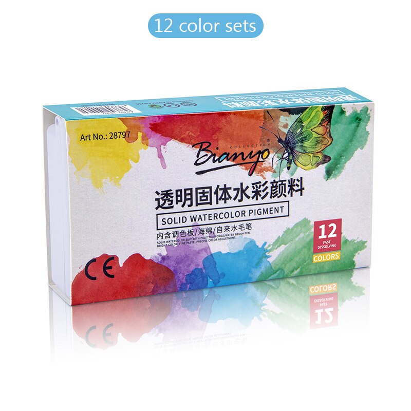 12/18/24/36/48 Colors Solid Pigment Watercolor Pai... – Vicedeal