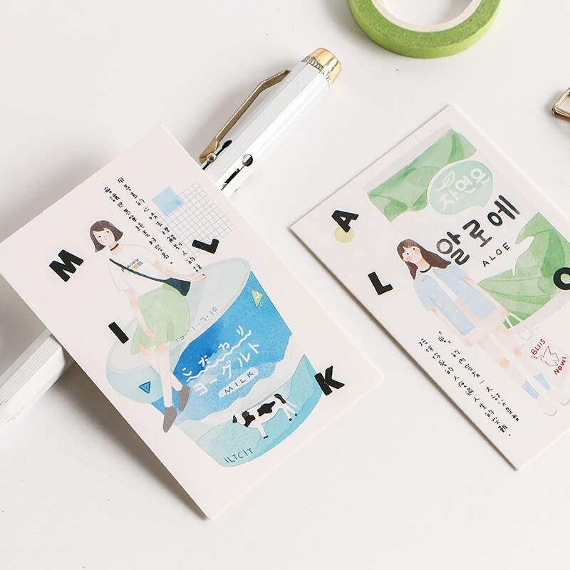 28 Sheets/Set Novelty Jam Young Girl Lomo Card/Gre... – Vicedeal