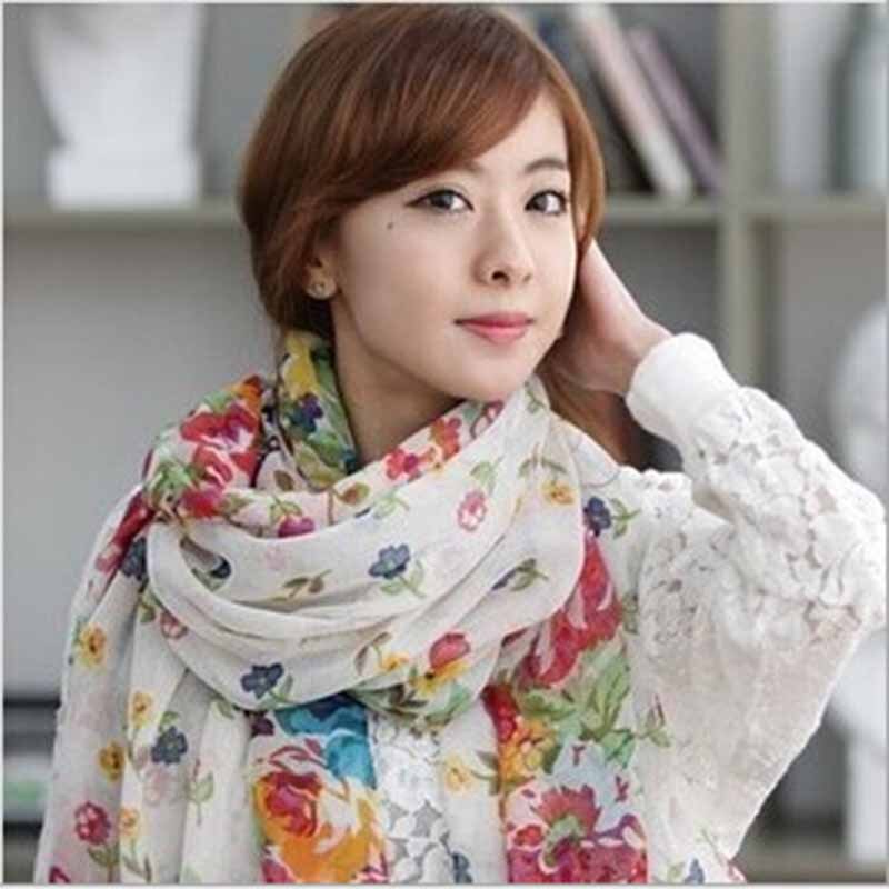 Ladies Floral Flower Scarf Beautiful Women Shawl S... – Vicedeal