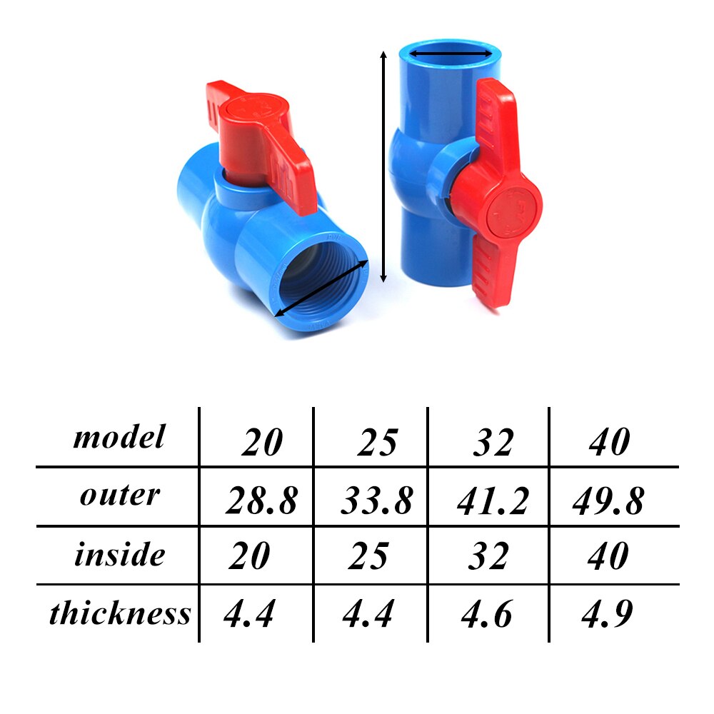 1Pcs Pijp Pvc Klep Joint Water Buisleidingen Kogel... – Vicedeal