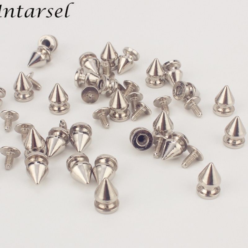 50pcs 8*13 Colorful Cone Studs Punk Metal Bullet S... – Grandado