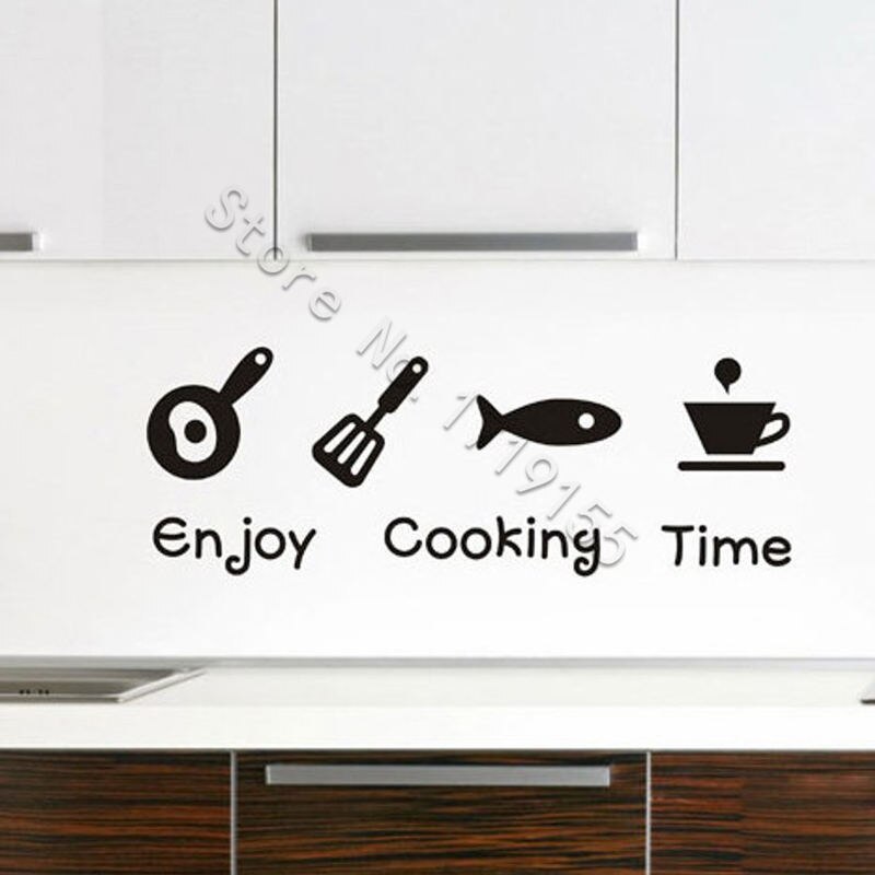 Enjoy Cooking Time Kitchen Wall Decals Vinyl Wall ... – Vicedeal