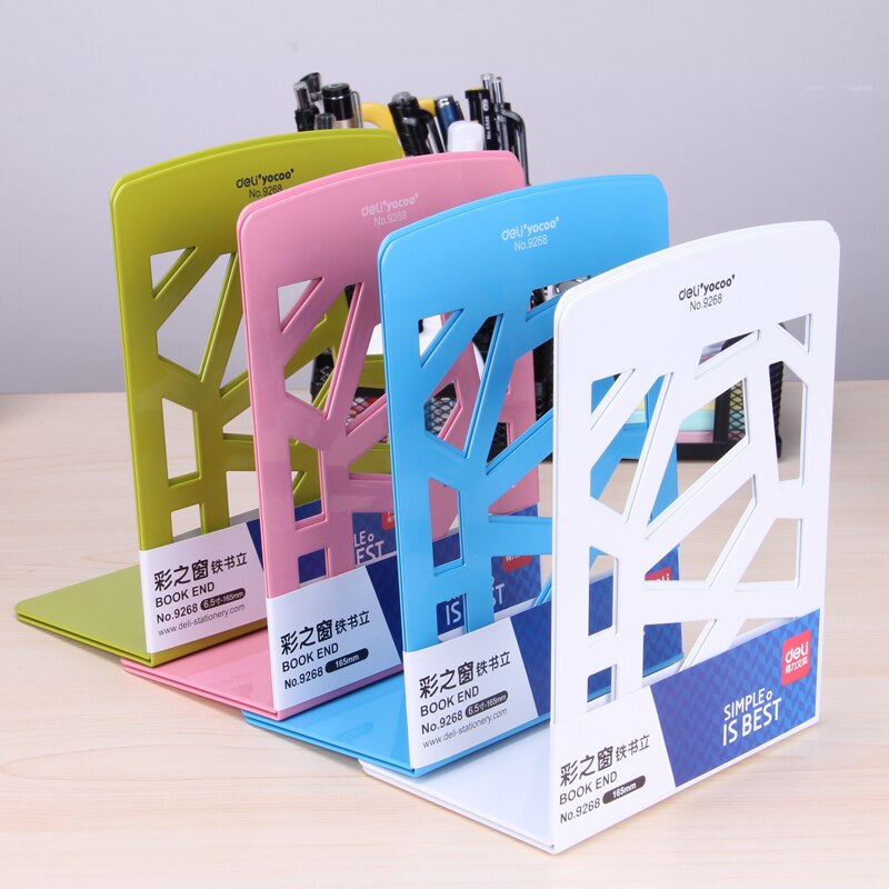 Deli Book Holder Simple Office Metal Iron Bookshel... – Vicedeal
