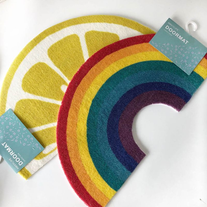 Household Rainbow Area Rug Colorful Floor Mat Door... – Vicedeal