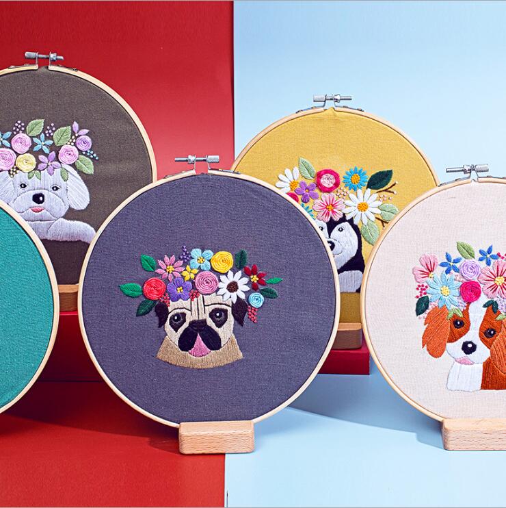 20x20cm Famous dogs and pets European embroidery k... – Grandado