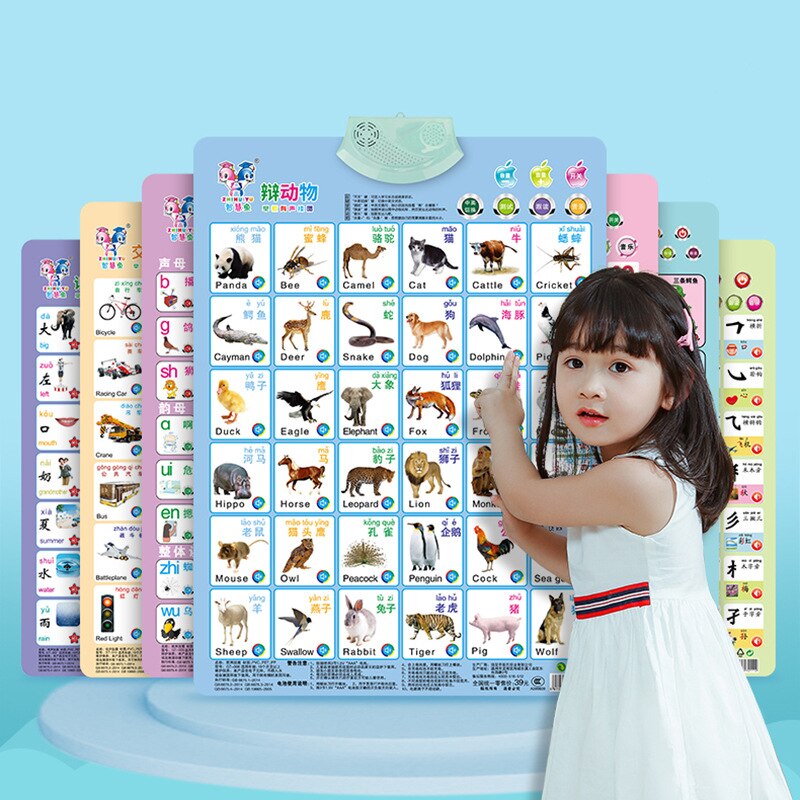 Learn Numbers Alphabet Card Book Baby Sound Wall C... – Vicedeal