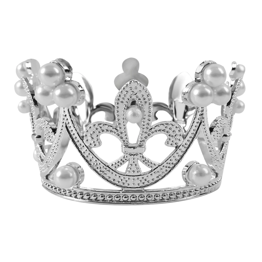 10/6/2/1Pcs Mini Crown Cupcake Topper Princess Pea... – Grandado