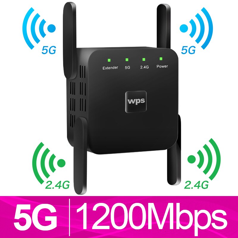 5GHz Wifi Repeater Wireless WiFi Extender 1200Mbps... – Grandado
