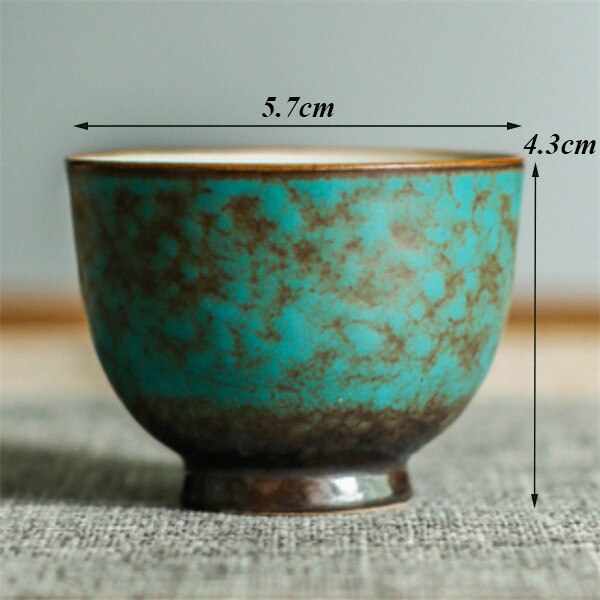Japanese Ceramic Retro Green Glaze Tea Cup Pottery... – Grandado