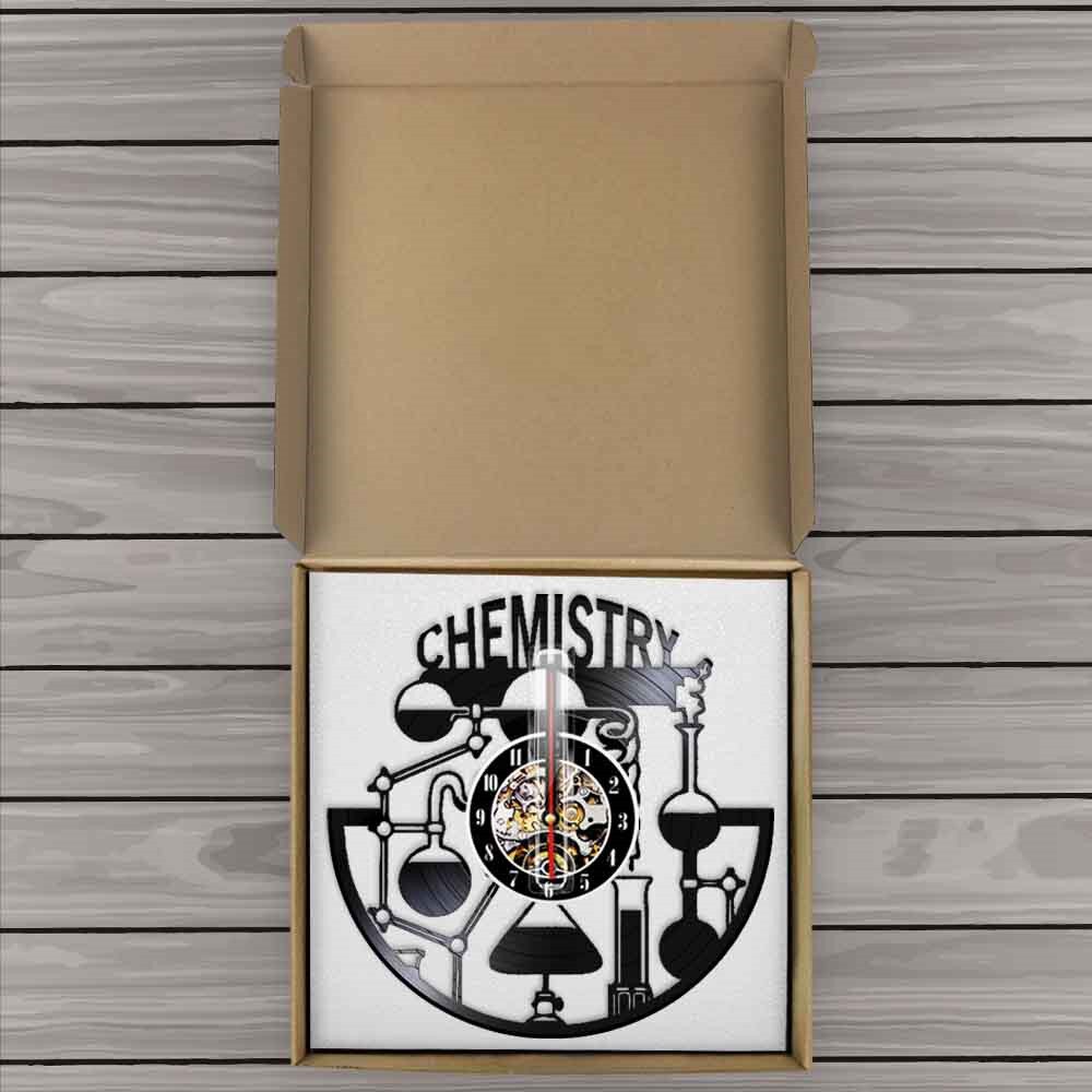 Chemistry Led Wall Clock 3d Quartz Remote School C... – Grandado