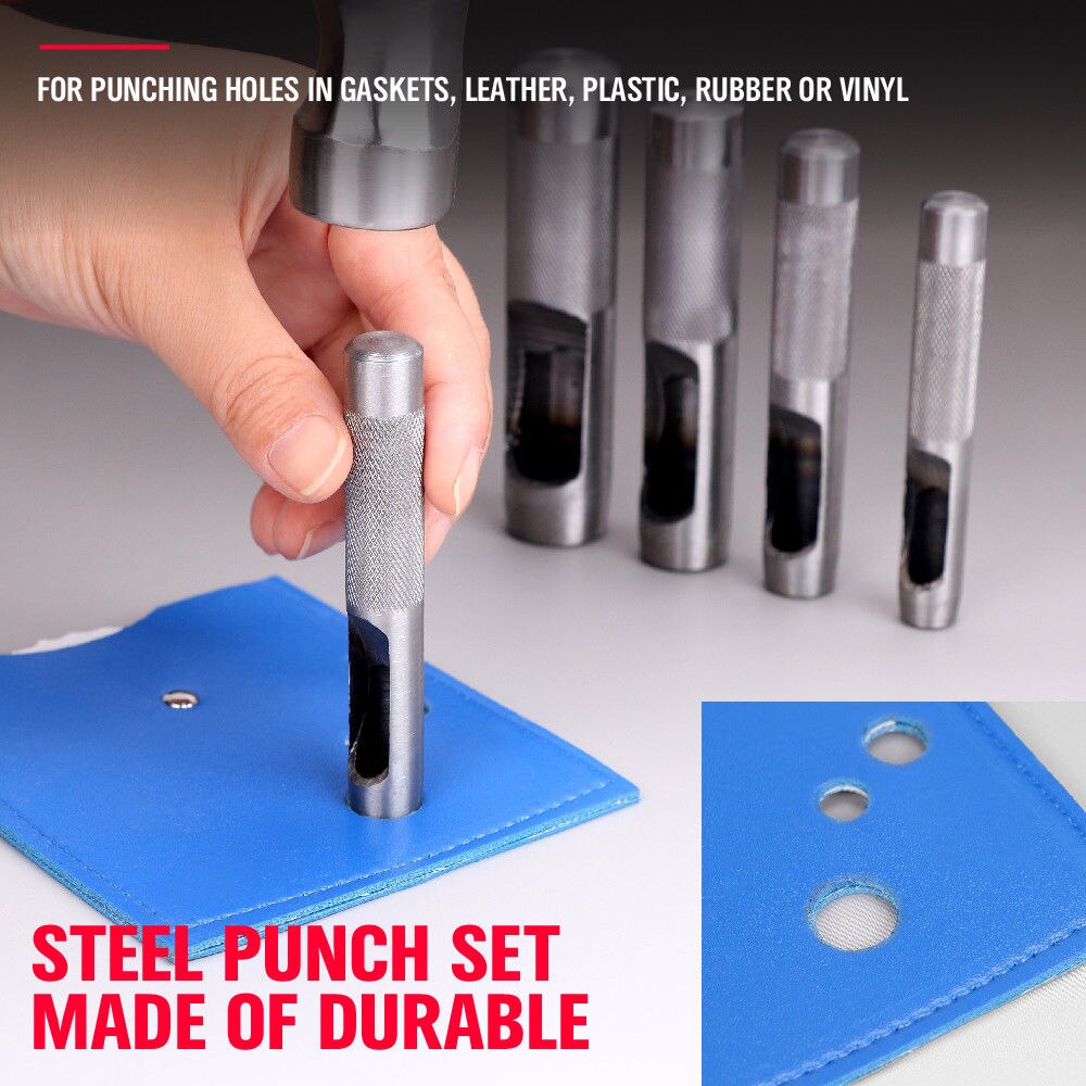 SEDY 12Pcs Leather Tools Hollow Metal Leather Hole... – Vicedeal