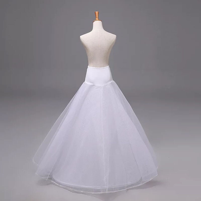 A Line Bridal Petticoat Tulle Lace Appliqued Edge ... – Grandado