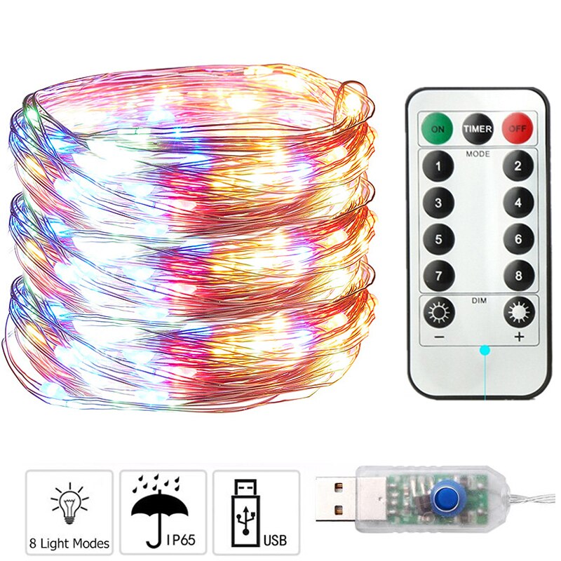 Led String Licht Rgb 5M/10M/20M Waterdichte Led Us... – Vicedeal