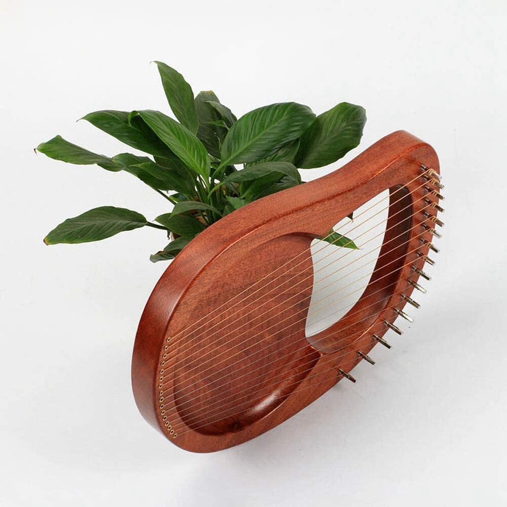 16 String Wooden Lyre Harp Metal Strings Mahogany ... – Vicedeal