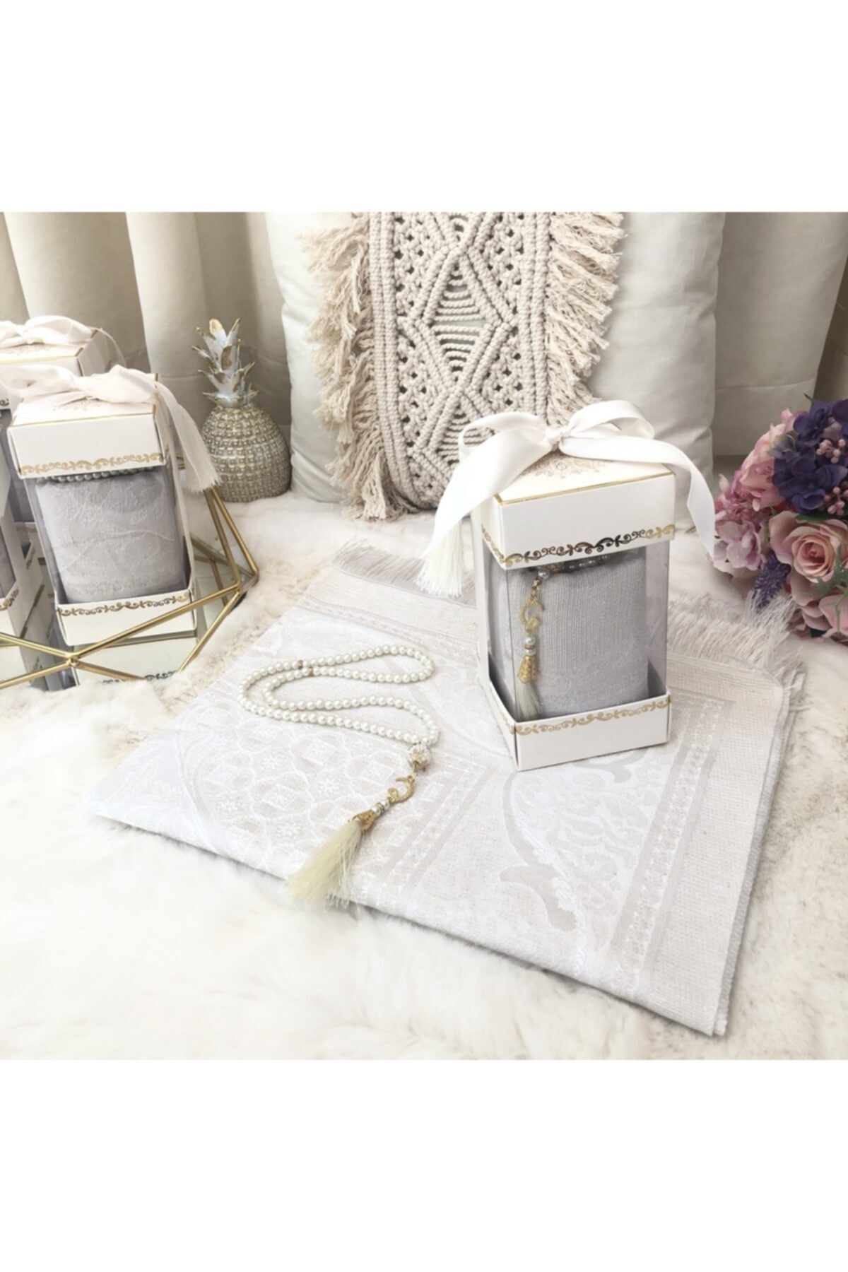 2 Piece Prayer Rug Set 1 Rosary 1 Prayer Rug Islam... – Vicedeal