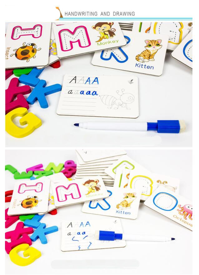 English Alphabet Letters Matching Animal Card Word... – Grandado